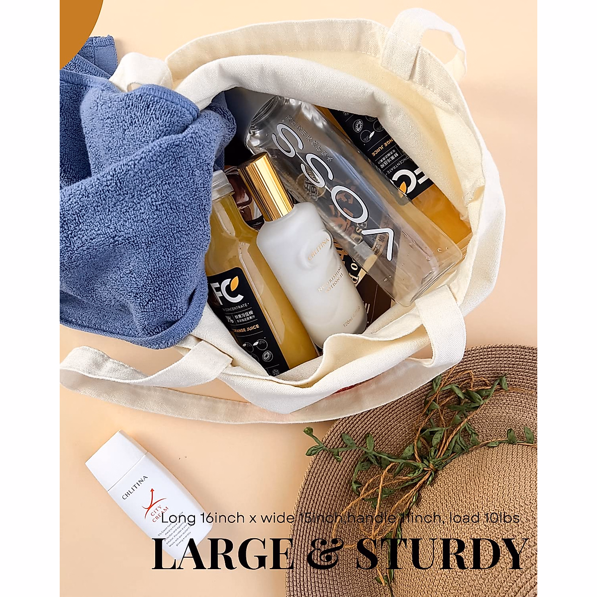 AUSVKAI Canvas Tote Bag Aesthetic for Women, Cute House Reusable Cotton Bags for Shopping Beach Trendy Gifts