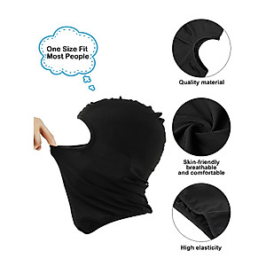 12 Pieces Sun Protection Balaclava Full Face Cover Sun UV Protection Face Protective Cover for Outdoor Sports (Black,Classic Style)