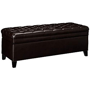 Christopher Knight Home Juliana PU Storage Ottoman, Brown