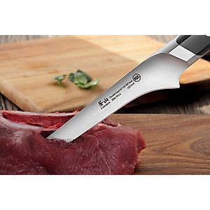 Cangshan TC Series 1021127 Swedish 14C28N Steel Forged 6-Inch Boning Knife and Wood Sheath Set
