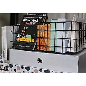 SLPR Wire Storage Basket (Set of 3, Black) | Decorative Metal Baskets