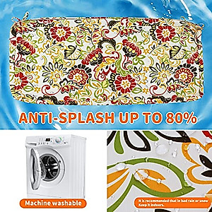 ROFIELTY Bench Cushion Covers,for Indoor/Outdoor Bench Cushion Covers,Window Cushion Covers can be Replaced (45×18×3inch,Idyllic)