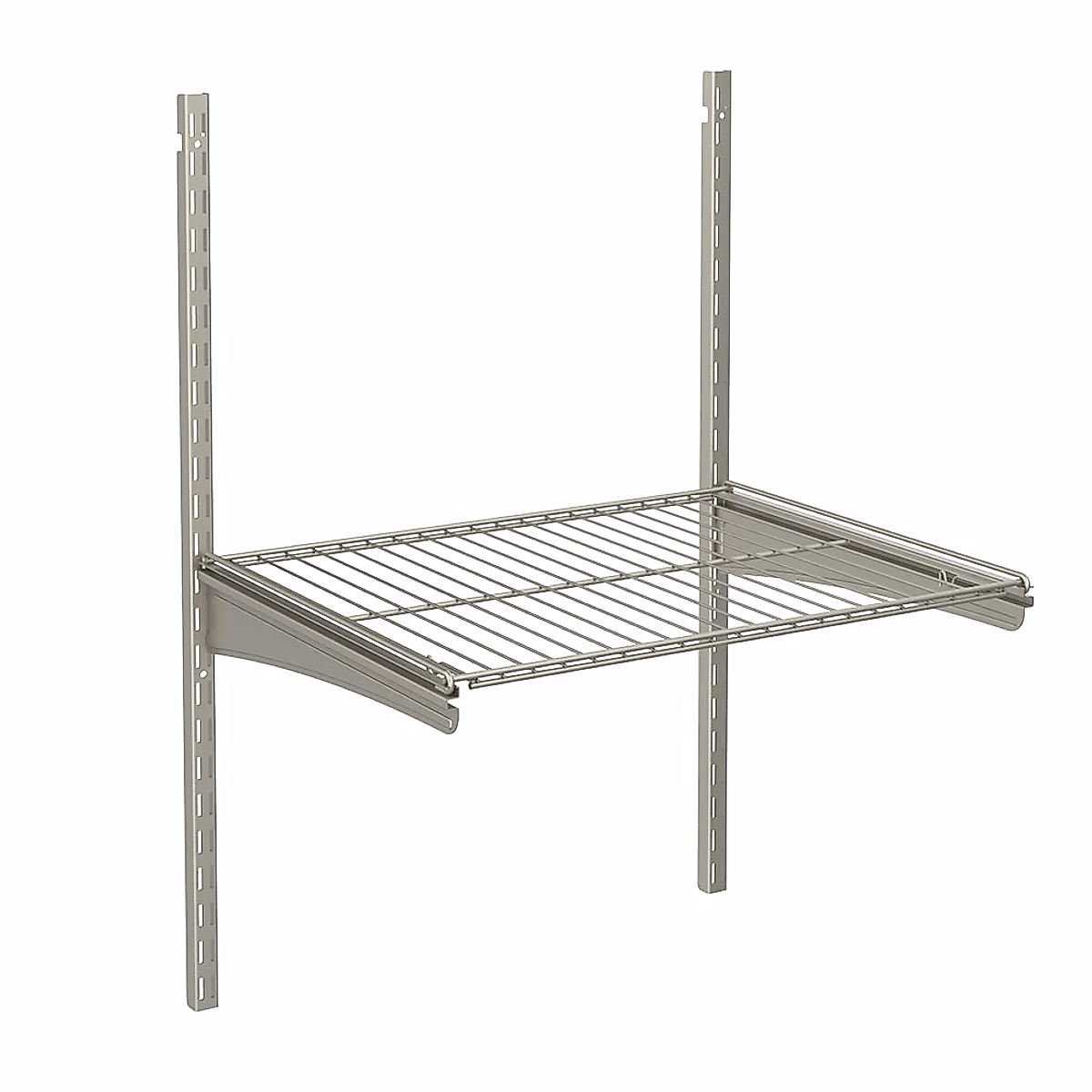 ClosetMaid ShelfTrack Hardware Kit for Add-On Drawer, Drawer Frame Hardware, Nickel Finish