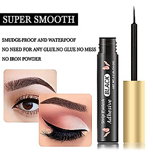 Magnetic Eyeliner 3PCS Smudge Resistant Magnetic liner,Works with All Magnetic Eyelashes,No iron powder and Natural Look,Easy to apply and No Glue needed (3PCS, Gold+Black)