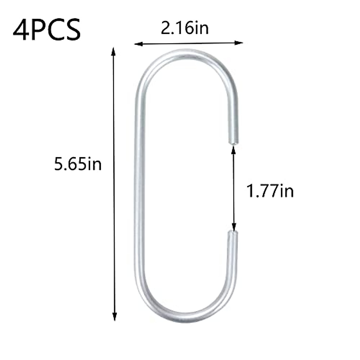 Tighall 4 PCS C-Shaped Hook for Hanging, Hanger Hooks for Hanging Clothes, Towels, Shoe Bag