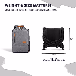 HARPPA Lightweight Travel Stroller, Ultra Compact Umbrella Stroller for Babies & Toddlers Easy Fold Adjustable Backrest and 5-Point Harness Safety Infant Stroller for Kids Black