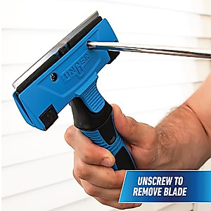 Unger 987300, 12 inch Professional 4" All-Purpose Scraper Replacement Blades (10 pack), Window, Glass, & Floor Scraper, Adhesive, Paint, Sticker, and Gum Removal, Dual-Sided, 10 Count