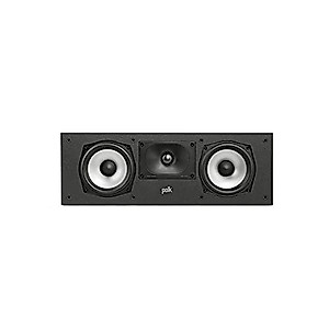 Polk Monitor XT30 Compact Center Channel Speaker - Hi-Res Audio Certified, Dolby Atmos & DTS:X Compatible, 1" Terylene Tweeter & Dual 5.25" Dynamically Balanced Woofer, Midnight Black