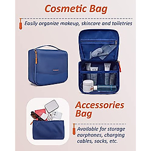BAGSMART Packing Cubes for Suitcase, 8 Set Travel Packing Organizers Cubes, Lightweight Travel Cubes with Laundry Bag, Durable Luggage Suitcase Organizer Bag Set with Shoe Bag Blue