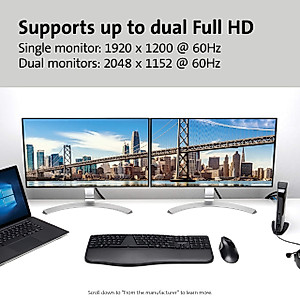 Kensington USB 3.0 Dual Display Docking Station for Windows, MacBooks, and Surface (K33972US)
