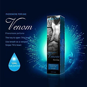 Venom Men Love Pheromone Fragrance Perfume Date timulating Long Lasting, Eau de Toilette (10ml) Vaporisateur Spray