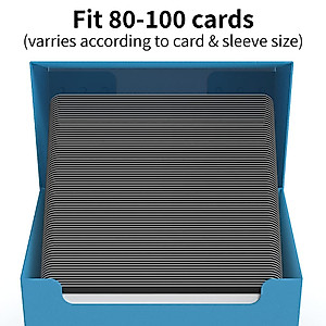 Rayvol 5 Card Deck Box with 2 Dividers/Box - Set of 5 Card Boxes for TCG (Blue, Red, Green, Black, White)