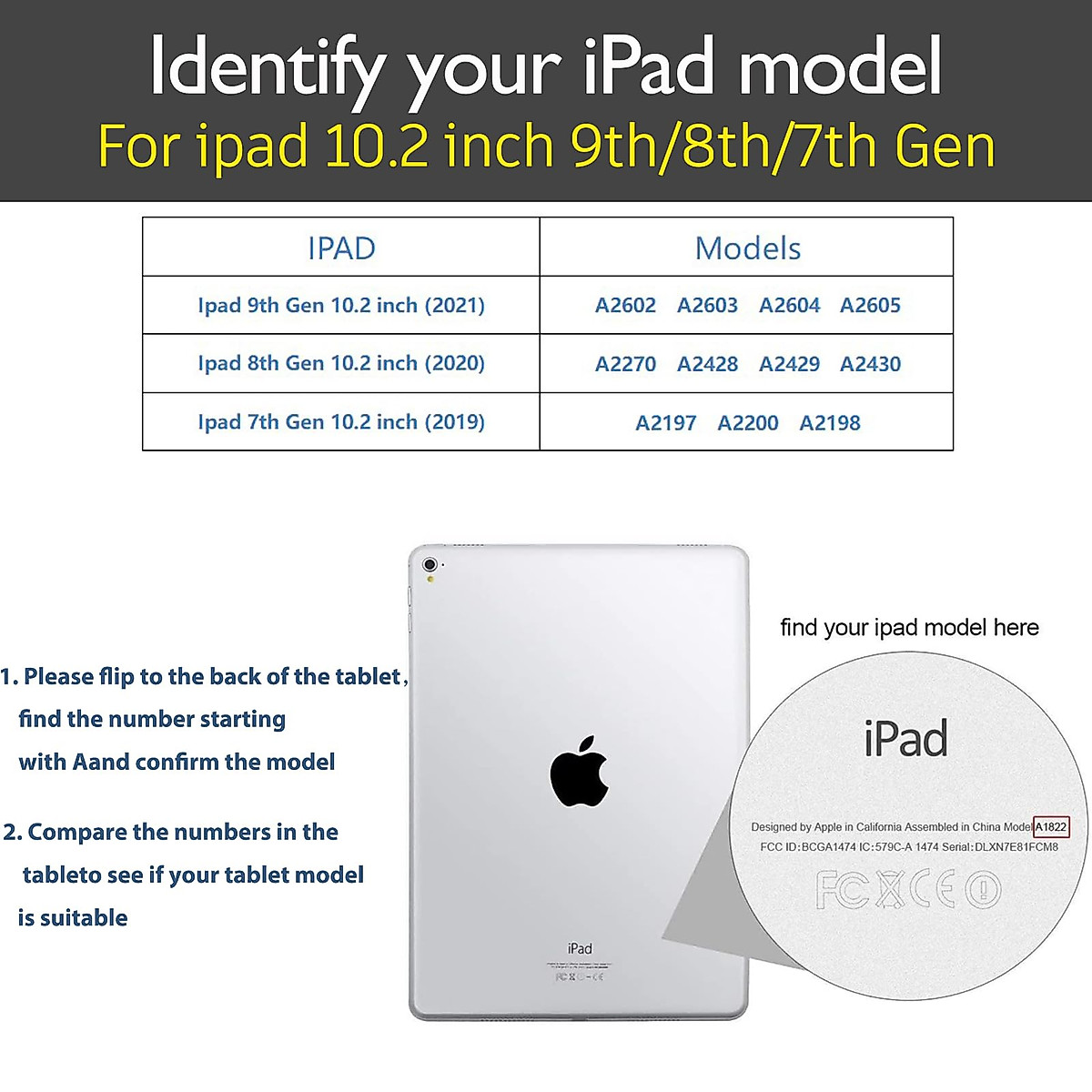 Gexmil Leather Case for iPad 10.2 Inch, 9th/8th/7th Gen,Cowhide Folio Cover for iPad 2021/2020/2019, Genuine Leather case, Auto Wake/Sleep,Adjustable Stand,Floral Brown