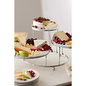 Wilton Cakes 'N More 3-Tier Cupcake and Cake Stand Display, Silver