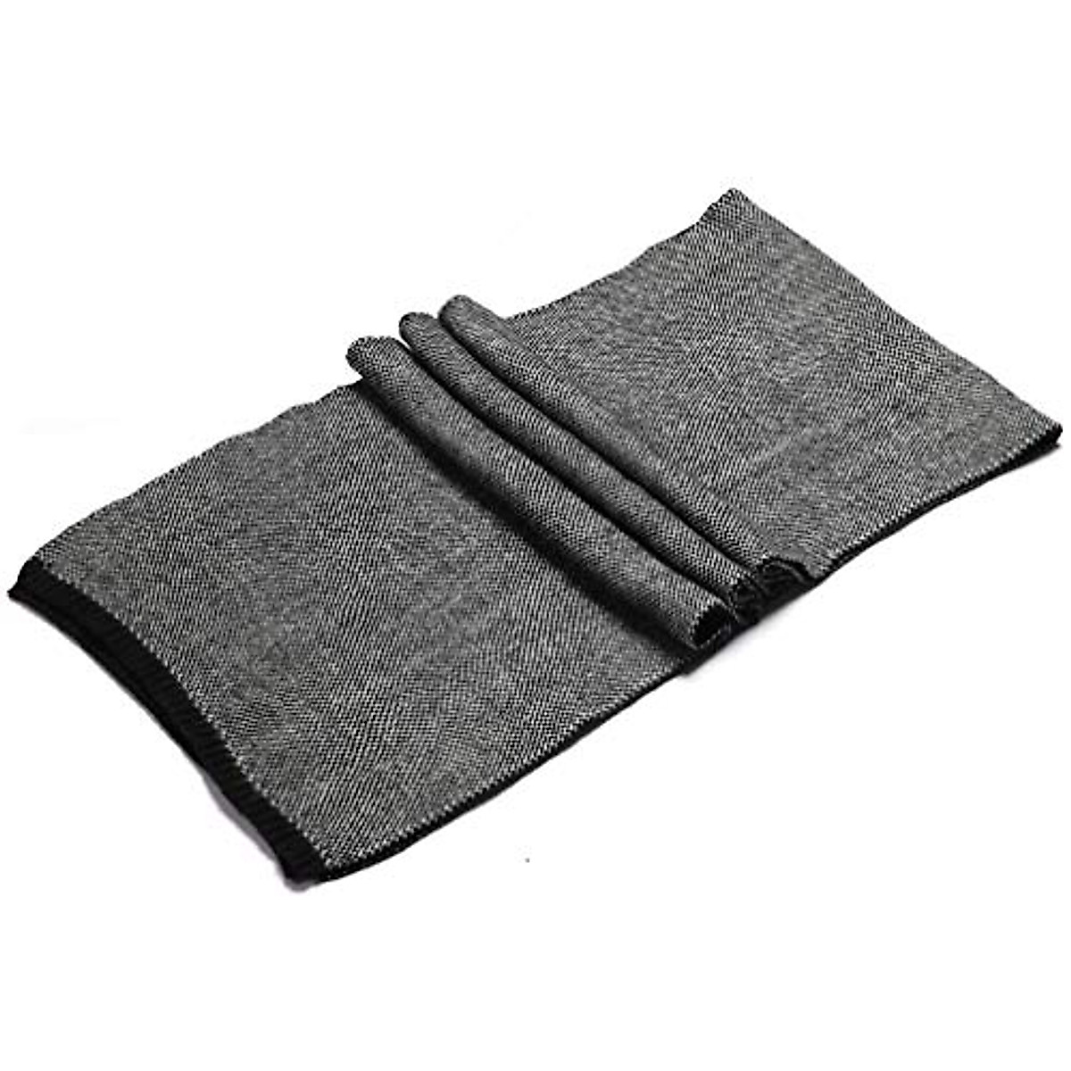 Mio Marino Mens Premium Winter Scarf, Soft Knit Scarves - Black & White - One Size