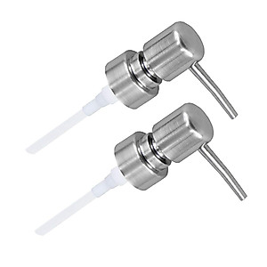 Plastic Soap Dispenser Foaming Dispenser 2pcs Stainless Steel soap and Lotion Replacement Pump dispensers for Lotion Oil Shampoo Hand soap Bottles Pump Bottle Dispenser Liquid Dispenser
