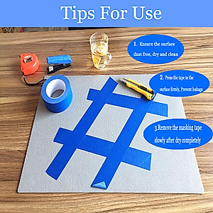 JayJayup Painters Tape 2 Inch Wide, 8 Pack Blue Masking Tape for General Purpose Use, 2 Inches x 55 Yards x 8 Rolls, 440 Yards in Total