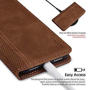 AKABEILA for Oppo Reno 6 Pro Plus 5G Case Luxury PU Leather Flip Wallet Case Card Holder Magnetic Closure Kickstand Shockproof Women Men Mobile Phone Cover for Oppo Reno 6 Pro 5G 6.55" Light Brown