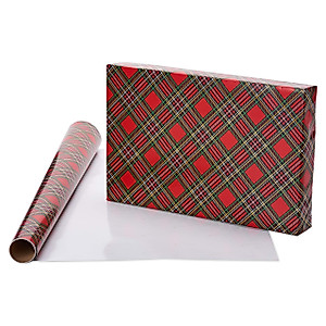 Papyrus Christmas Wrapping Paper Bundle, Holiday Chic and Santa's Best Friends Dog Print (2 Rolls)