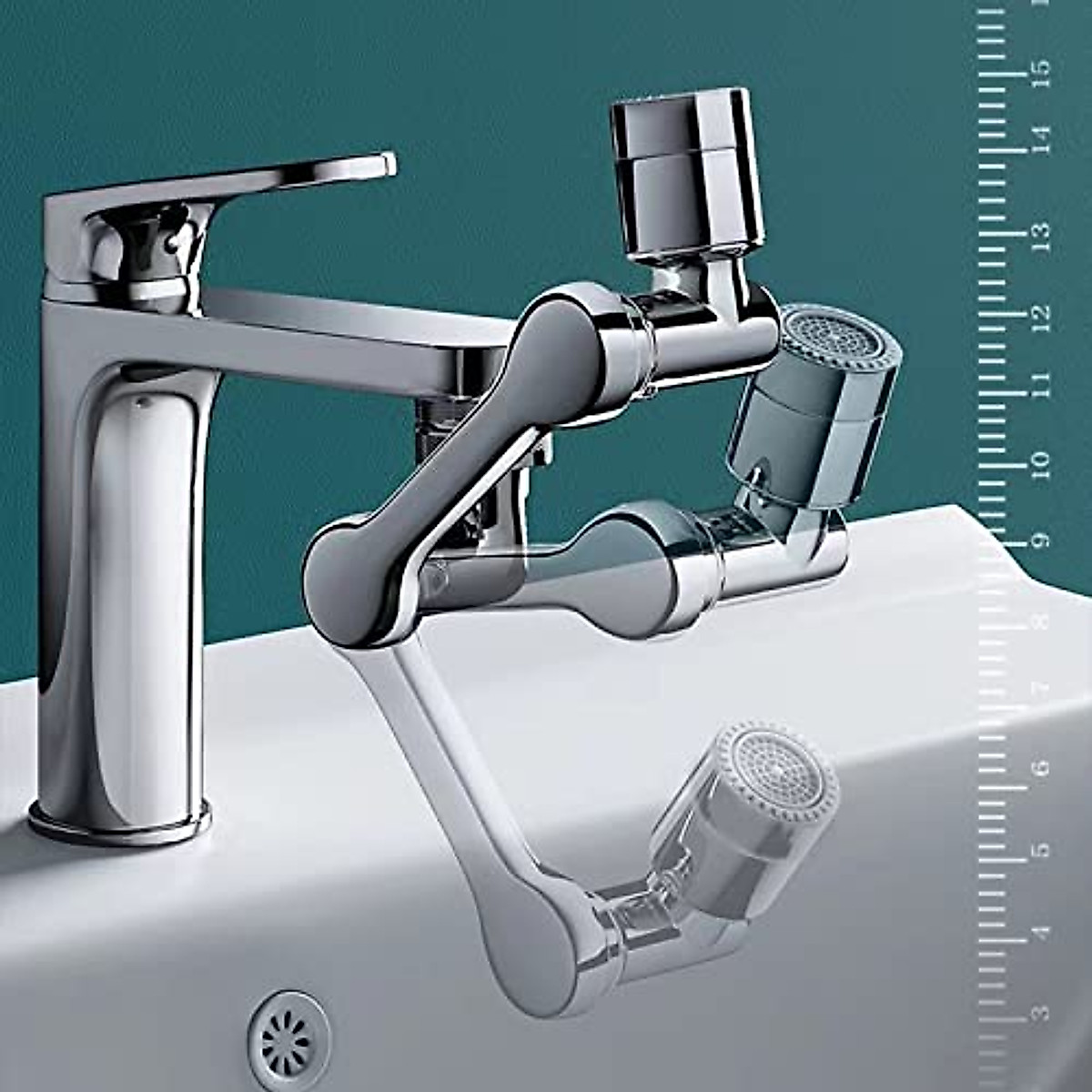 Faucet Extender for Bathroom Sink Universal,1080 Faucet Extender Brass,Universal Splash Filter Faucet 1080 Rotating,2 Water Outlet Modes,for Sink