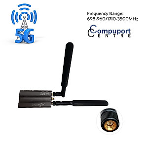 CompuPort Telemetry Wide-Band 3500MHz 5G/4G/LTE MIMO Whip Antenna with SMA Male Connector, Compatible with Sierra Wireless Airlink, Digi, Teltonika, Microhard, CradlePoint and More.(1 pc.)