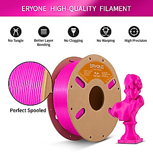 ERYONE High Speed Filament PLA+ 1.75mm +/- 0.03mm, 3D Printing PLA Pro Filament Fit Most FDM Printer, 1kg (2.2LBS) / Spool, Magenta