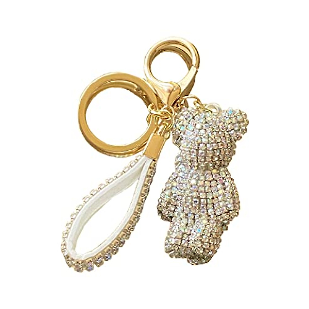 Keychain for woman and girl Crystals in a keychain Fashion pendant for bag or backpack Teddy Bear in Crystals
