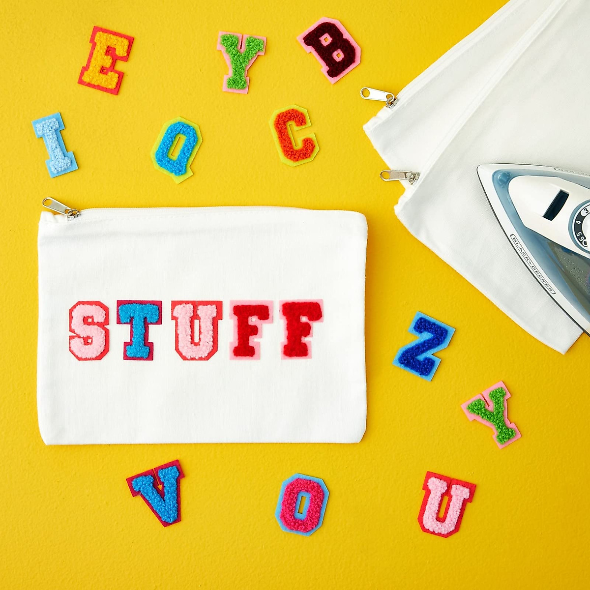 Bright Creations 6-Pack White Makeup Bag Set with Zipper - 8x6 Customizable Cotton Canvas Pouches for DIY Arts and Crafts, Items to Tie-Dye for Cosmetic Items, Stationary, Party Favors