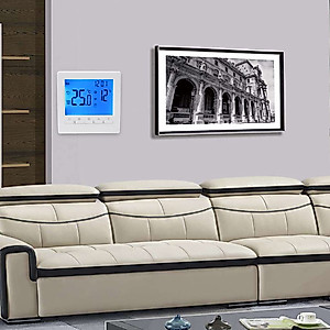 BELOWSYALER Digital Room Thermostat,Gas Boiler Air Conditioner High-Power Water Floor Heating Programmable Thermostat Intelligent Temperature Controller