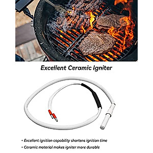 QLZOZB Ceramic Hot Rod Igniter 12V 80W Fit for Green Mountain Grills Jim Bowie Daniel Boone Prime, Replace P-1271 P12V-1028