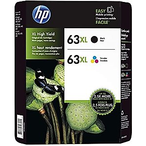 HP 63XL Black and Color Combo Ink Cartridges, 2 pk