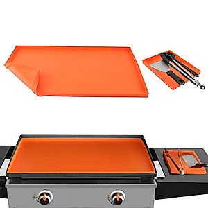 Utheer 28 Inch Silicone Griddle Mat & Spatula Mat for Blackstone Griddle, Heavy Duty Food Grade Silicone Griddle Mat, All Season Cooking Protective Griddle Grill Cover,28 Inch Blackstone griddle cover