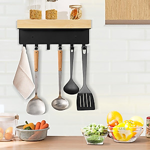 FANYITY Key Holder Wall Mount,Key Hooks for Wall with 6 Stainless Steel Key Hooks and Mail Organizer for Entryway Hallway Kitchen Farmhouse Decor (Key Hooks-6)