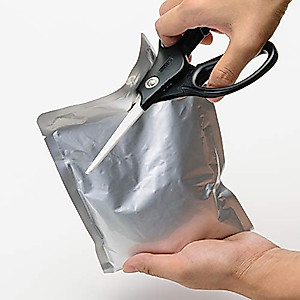 Kyocera Ceramic Scissors, Overall length 7.2" with 2.7" Long Blades, Black Handle With White Blades