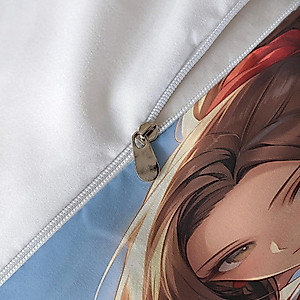 MattUi Arcade Game Sexy Girl Anime 3D Bedding Set Soft Breathable Microfiber Duvet Cover, Bedroom Decor 3 Piece Set (8,Queen 90x90in + 20x30in)