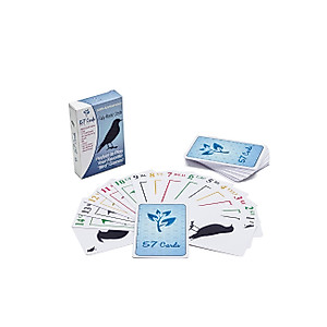 57 Cards Plastic Bird Cards 10th Anniversary Deck. Durable, Waterproof, & No Fraying.