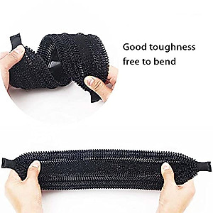 CHDHALTD Korean Style New Vintage Lace Shiny Hair Hoop, Temperament Wide Side Hairbands for Women Hollow Non Slip Elegant Head Wrap(Blue)