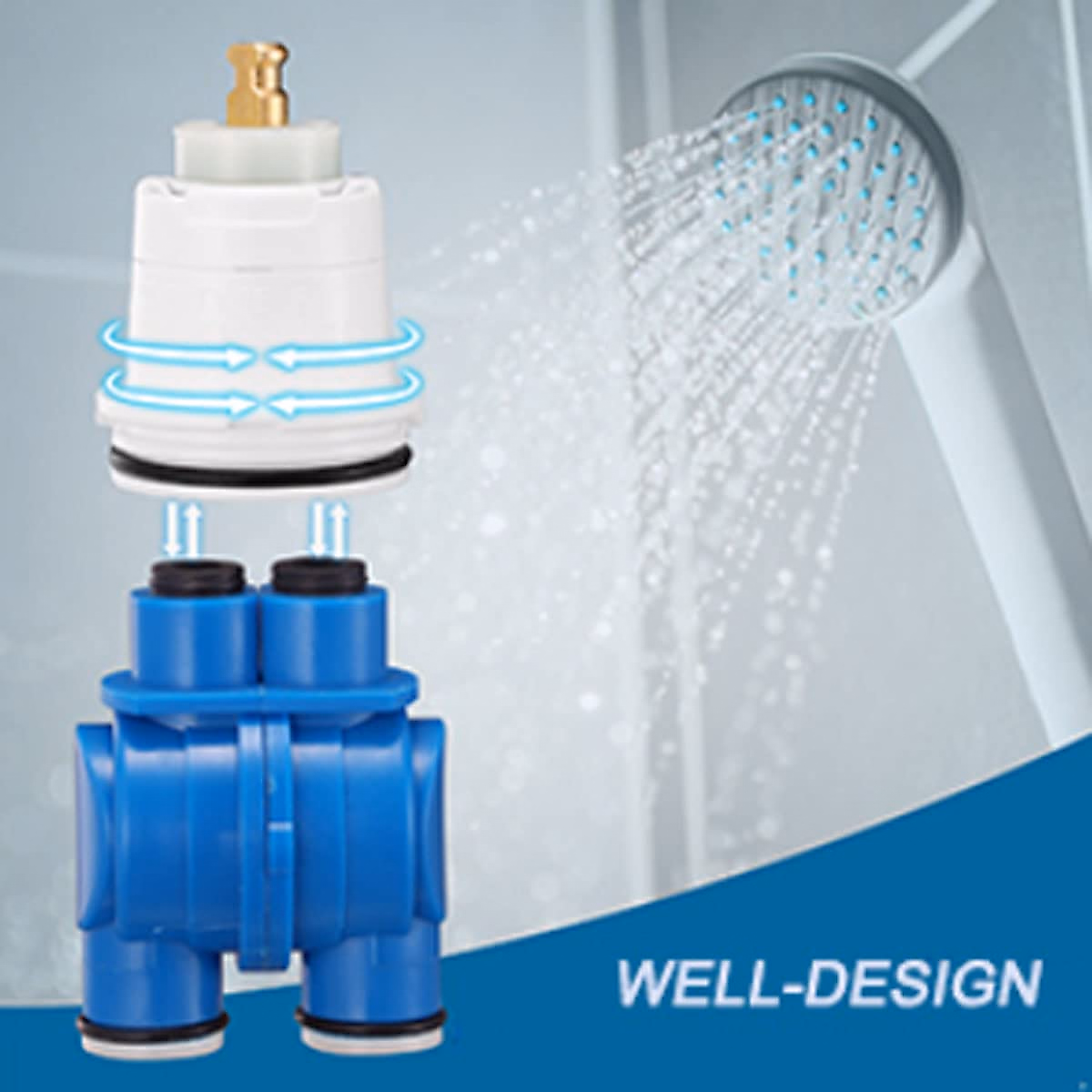 RP19804 Shower Cartridge Assembly Compatible with 1300/1400 Series Faucet Tub, RP19804 Pressure Balance Cartridge Compatible with Single-Handle Monitor Shower (1993~2007)