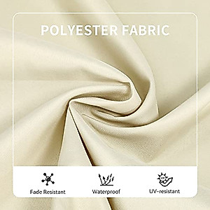 YITAHOME Porch Swing Bed 3-Seats Outdoor Patio Swing Heavy Duty Swing Chair with Adjustable Canopy Removable Cushion, Suitable for Adult in Garden, Poolside, Balcony, Beige