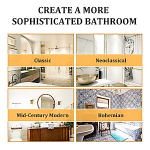 Birosnsy Towel Racks for Bathroom Wall Mounted Rolled Towel Holders Towel Storage Organizer for Small Bathroom Mounted Towel Rack Holds Hand Towels Robes Towels Washcloths in Bathroom/RV/Camper Black