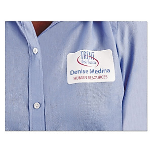 White Adhesive Name Badges - 5395