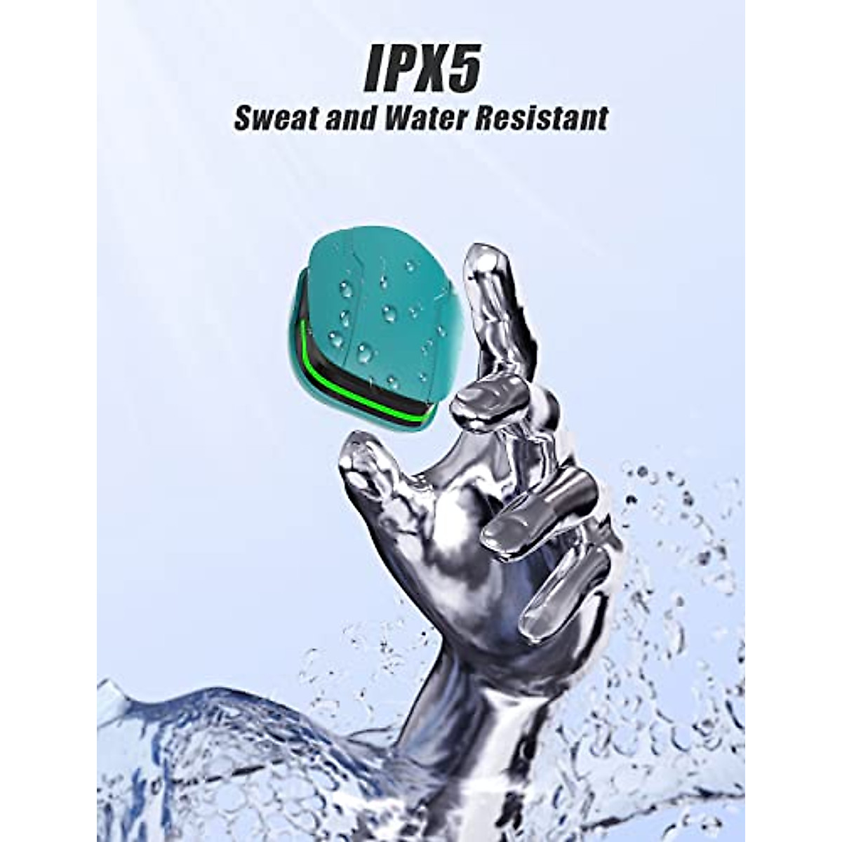 ZBC Earbuds Wireless Bluetooth in-Ear Headphones with 4 Microphones ENC Noise Cancelling Clear Calls Wireless Ear Buds 30H Playback IPX5 Waterproof Sports Stereo Earphones for iPhone Android (Green)