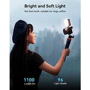 SmallRig P96 LED Video Light, Portable Camera Lights, 96 LED Beads for Photography Video Lighting, Rechargeable 2200mAh CRI 95+ 2700-6500K w 3 Cold Shoe 3286B