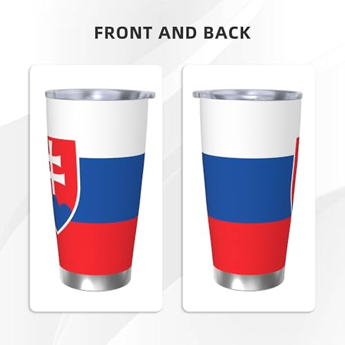 WXZYFP Car cup (single silver rim), can use a straw or drink directly, easy to use.Flag of Slovakia
