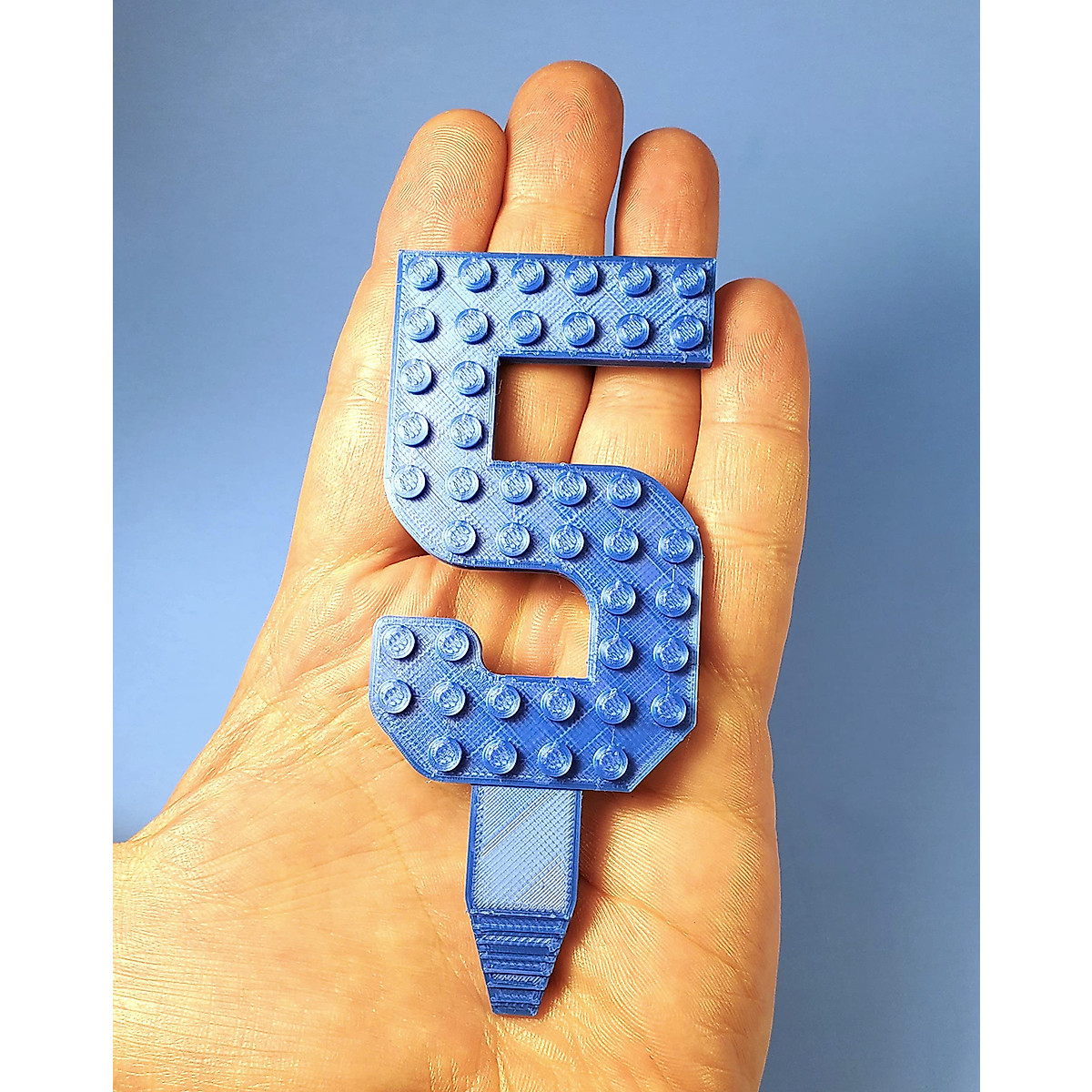 Custom Block Celebration Cake Topper Set Happy Birthday Sign, Name & Numbers Lego Compatible (1 Number / 5 Letters or Less)