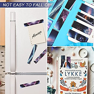 MWOOT 30Pcs Magnetic Bookmarks, Starry Sky Magnet Page Markers Kit, Universe Magnetic Page Clips Bookmark for Kids Students Book Lovers School Office Reading Supplies (15 Styles, 6x2CM)