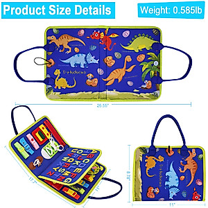 KMTJT Busy Board for Toddlers 2-4 | Montessori Toys for 1 2 3 4 Year Old | Sensory Toys for Toddlers 1-3 | Travel Educational Toys for Plane Car | Gifts Toys for Boys Girls