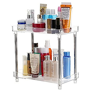 Andoer Two Tiered Organizer, 2 Tier Bathroom Organizer Countertop, Tier Organizer for Bathroom Vanity Countertop
