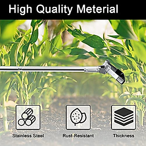 NAMAII 5.3FT/64 INStirrup Hoe Garden Tool, Scuffle Loop Hula Hoes with Adjustable 35-49-64 in Length Bar, Triangle Carbon Steel Head for Gardening, Weeding, Cultivator