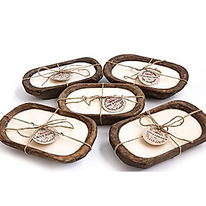 Red Barn Candle Company | Dough Bowl Candles | All-Natural Soy Wax & Scented Candle | Essential Oil Infused | Odor Eliminating + Relaxing | Farmhouse Décor (Vanilla Latte, 3-Wick)